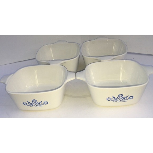 Corningware | Dining | Corningware Set Of 4 Corning Ware P 43b Holds 22 Ounces Mini Casserole ...